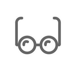 Eyeglasses line icon spectacles logo design Vector Image