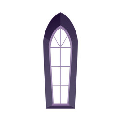 Cartoon medieval window of castle glass Royalty Free Vector
