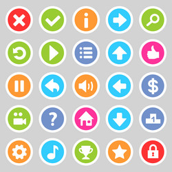 Flat game graphics icon back Royalty Free Vector Image