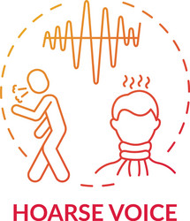 Hoarse voice concept icon Royalty Free Vector Image