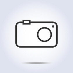 Camera icon beige color Royalty Free Vector Image