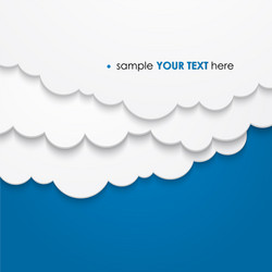 Paper clouds background Royalty Free Vector Image