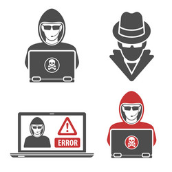 Hacker career logo design Royalty Free Vector Image