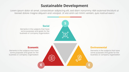 See sustainable development infographic concept Vector Image