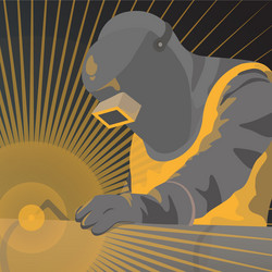 Welder fabricator Royalty Free Vector Image - VectorStock