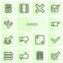 Choice icons Royalty Free Vector Image - VectorStock