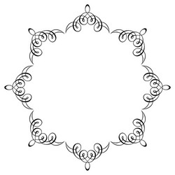 Decorative detailed round frame ancient art Vector Image