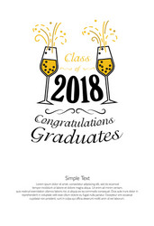 Graduation wishes monochrome overlays lettering Vector Image