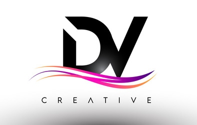 Dv logo letter design icon letters Royalty Free Vector Image