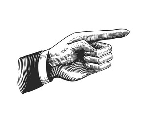 Vintage Classic Pointing Finger Vector Images (95)