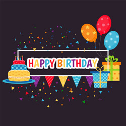 Happy birthday sign Royalty Free Vector Image - VectorStock