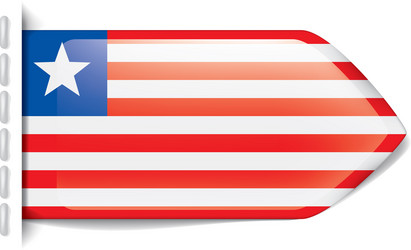 Liberia flag on a white Royalty Free Vector Image
