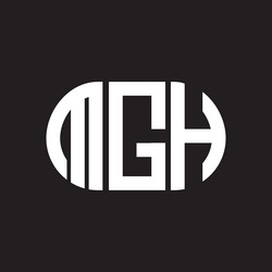 Mgh letter logo design on white background Vector Image