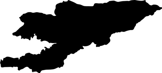 Black silhouette country borders map Royalty Free Vector