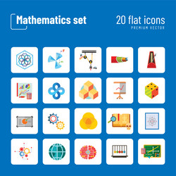 Mathematics icon set Royalty Free Vector Image