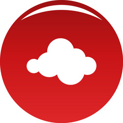 Cloud precipitation icon red Royalty Free Vector Image