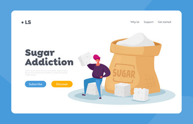 Fast food addiction poster flat Royalty Free Vector Image