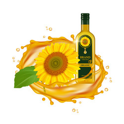 Sunflower oil Royalty Free Vector Image - VectorStock
