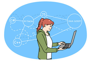 Programmer Girl Vector Images (over 2,000)
