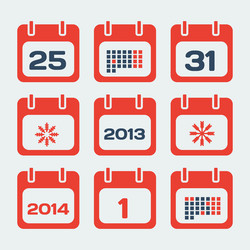 Bright realistic icon of calendar with 6 date Vector Image