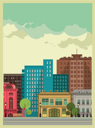 City life Royalty Free Vector Image - VectorStock