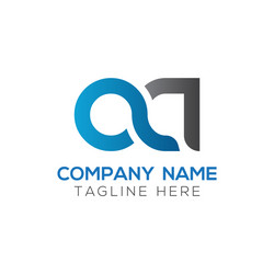 Initial simple letter oa logo design template Vector Image