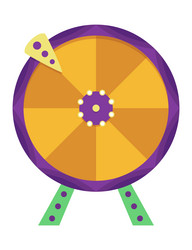 Wheel fortune roulette game with sections Vector Image