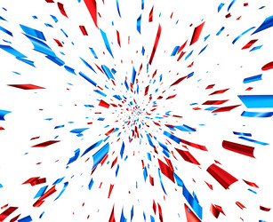 Colorful cut out foil ribbon confetti background Vector Image