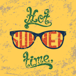 Hot summer time calligraphic handwritten Vector Image