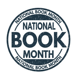 National book month grunge rubber stamp Royalty Free Vector