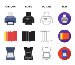 Scanner color palette and other equipment Vector Image
