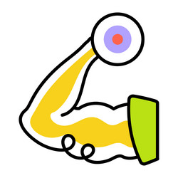 Strong muscle Royalty Free Vector Image - VectorStock