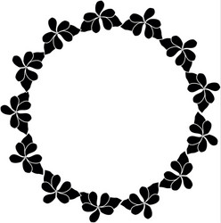 Round frame with flowers Royalty Free Vector Image