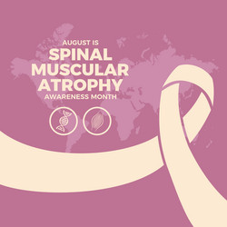 Spinal muscular atrophy awareness month poster Vector Image