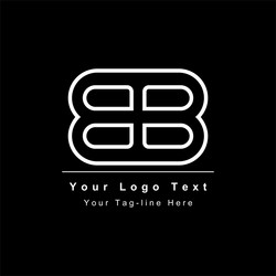 Bb initial based alphabet icon logo Royalty Free Vector