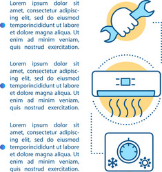 Air conditioner system advertising poster Vector Image