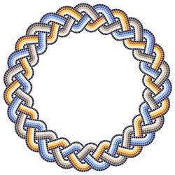 Initial logo ancient greek circle frame pattern Vector Image