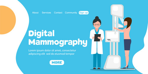 Screeningl mammography banner Royalty Free Vector Image