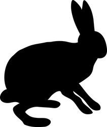 Hare silhouette Royalty Free Vector Image - VectorStock