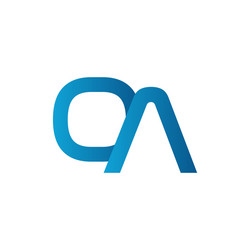 Initial simple letter oa logo design template Vector Image