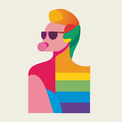 Lgbt community lgbtq pride parade gay Royalty Free Vector