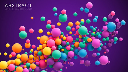 Double border colorful random spheres Royalty Free Vector