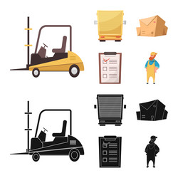 Goods and cargo symbol set Royalty Free Vector Image
