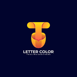 Logo abstract letter t gradient colorful Vector Image