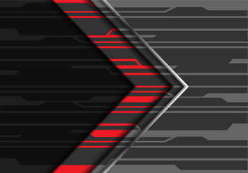 Abstract red arrow circuit direction geometric Vector Image