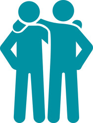 Two friend friendship relationship teammate Vector Image