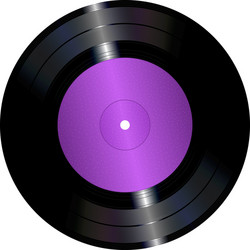 Gramophone iridescent vinyl lp record template Vector Image