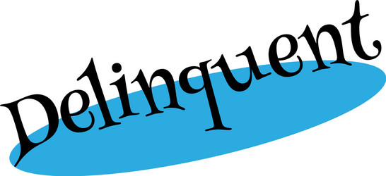 Delinquent rubber stamp Royalty Free Vector Image