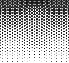 Seamless halftone honeycomb gradient Royalty Free Vector