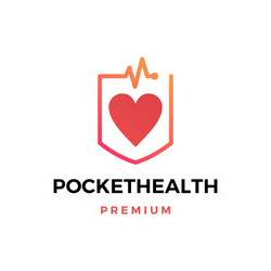 Pocket health logo icon Royalty Free Vector Image